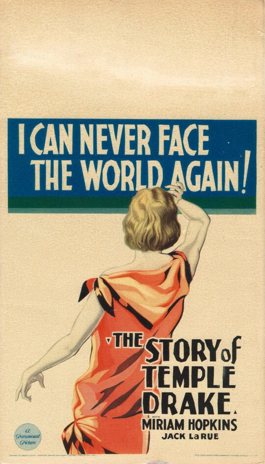 STORY OF TEMPLE DRAKE, THE (1933) Mini window card poster - WalterFilm
