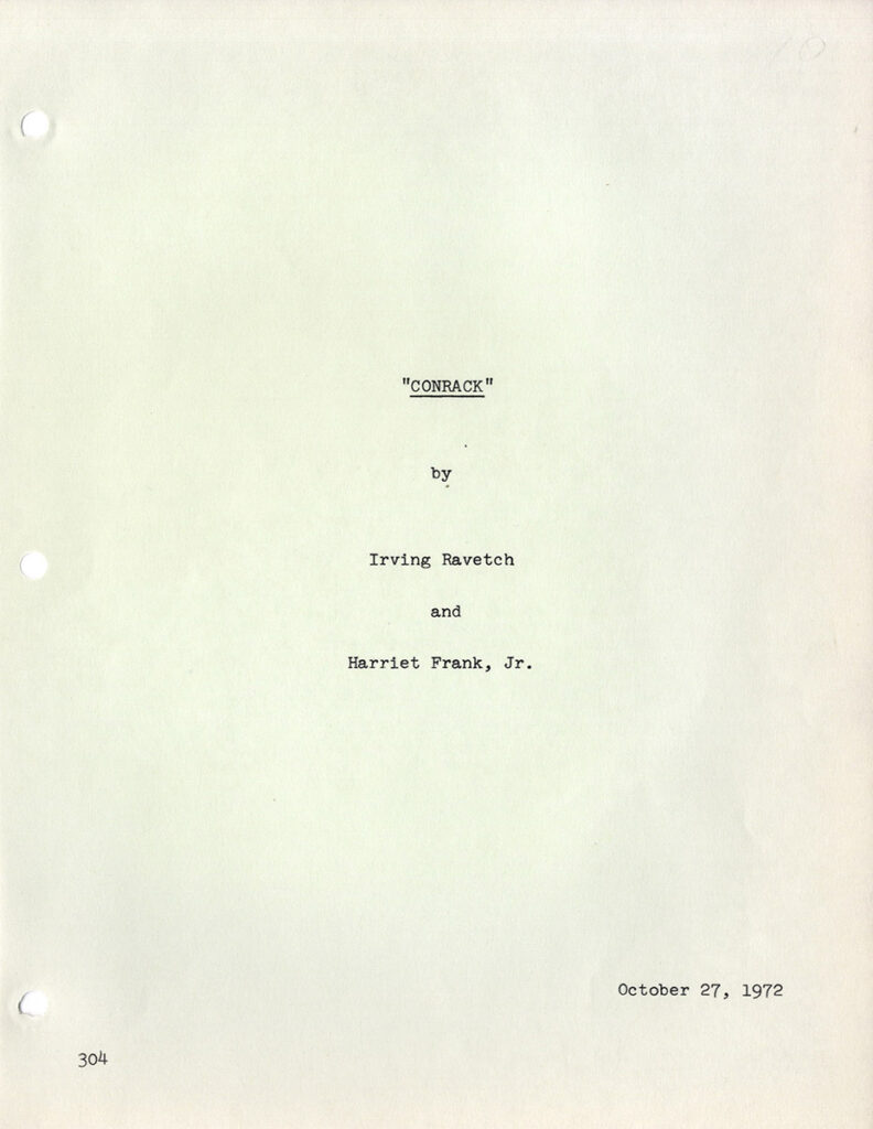CONRACK (1972-73) Set of 3 variant screenplays by Irving Ratchetch ...