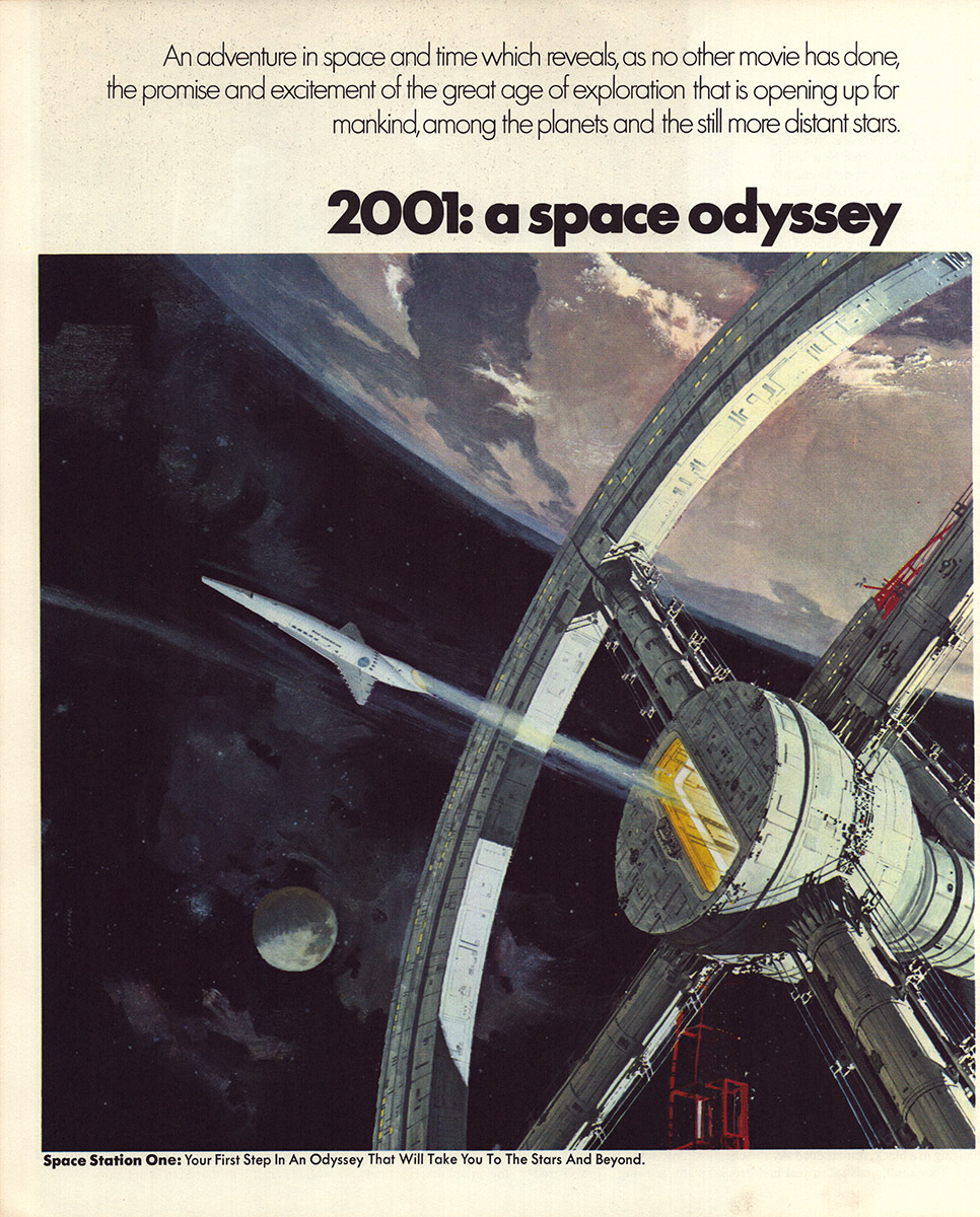 2001: A SPACE ODYSSEY (1968) Rare format brochure with poster art ...